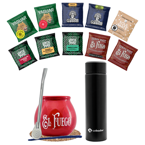 Set Yerba Mate 500g Mate Gourd 10x50g thermos | Sets \ Yerba Mate Tea ...