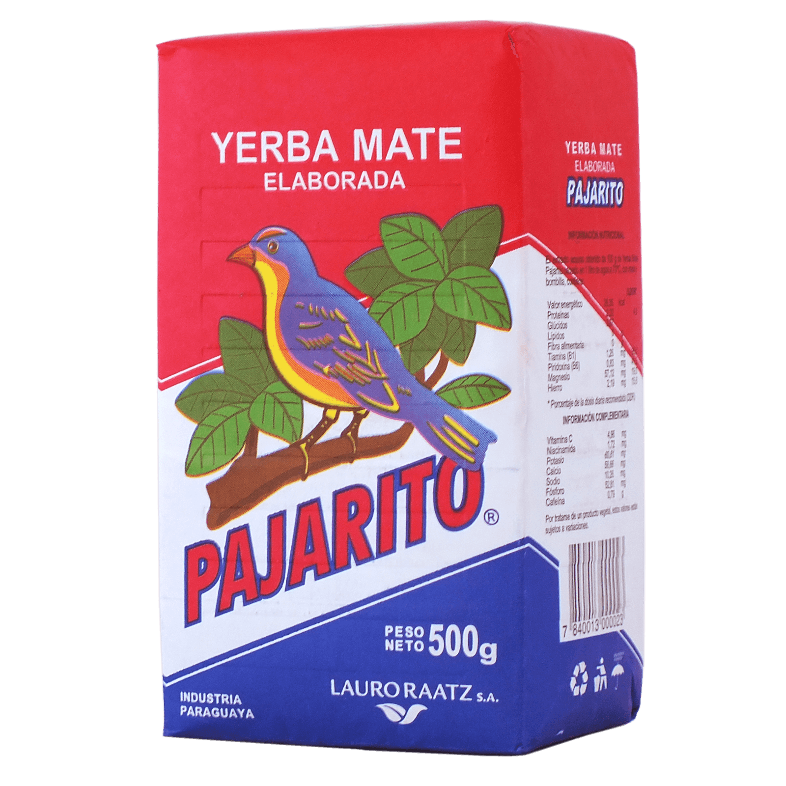 Pajarito Elaborada Con Palo Tradicional 0,5kg 500g | Yerba Mate A-Z ...