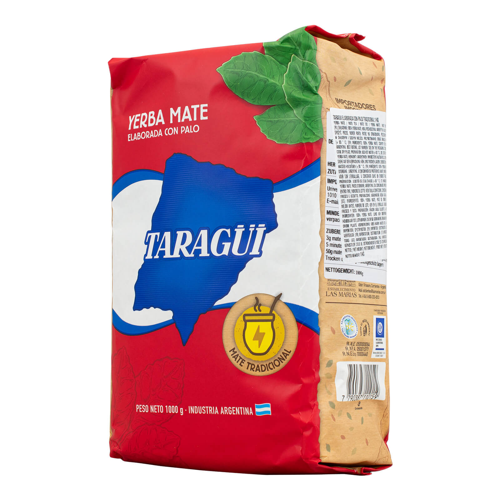 Taragui Elaborada Con Palo Tradicional 1kg 1000g | Yerba Mate A-Z ...