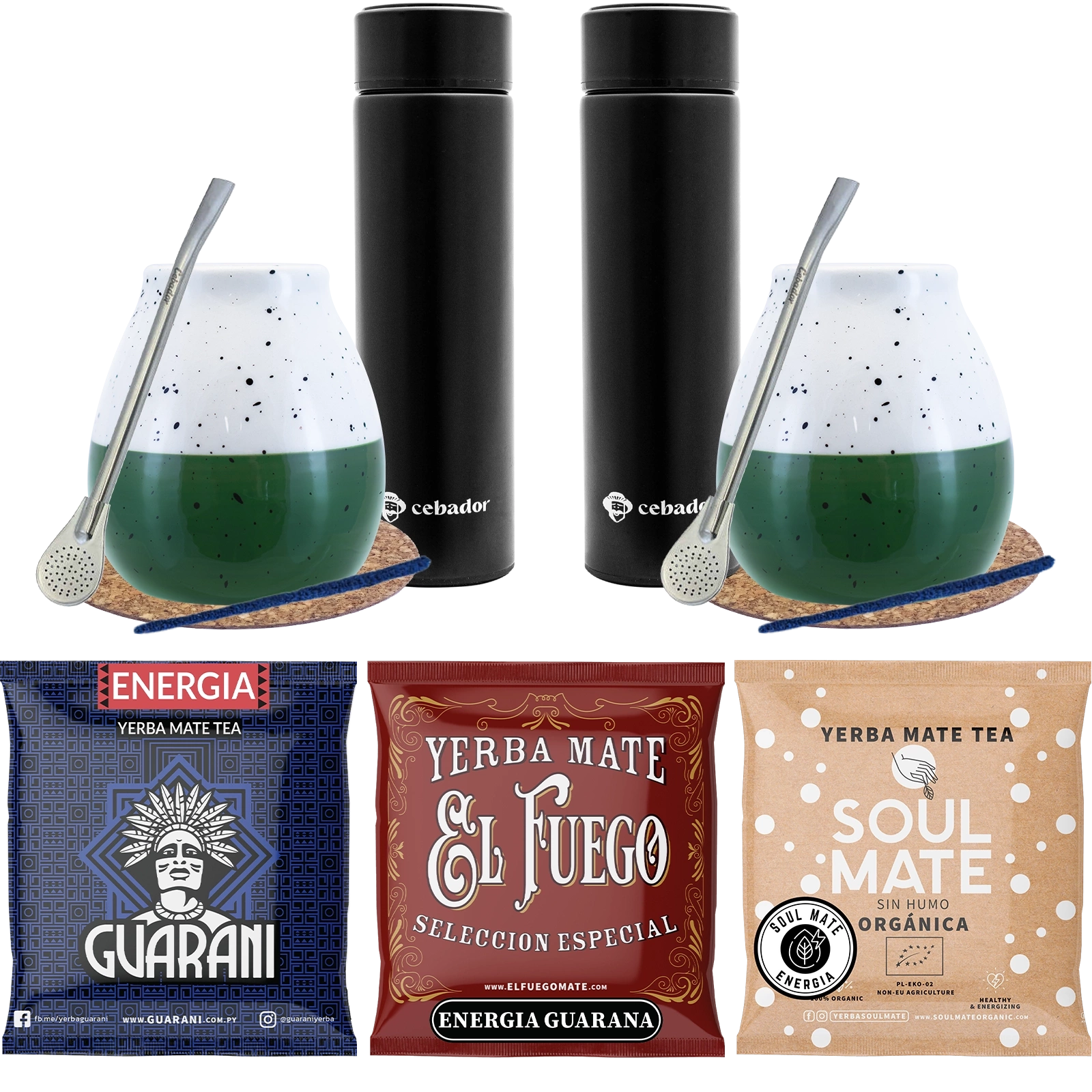 Yerba Mate starter kit Thermos 3x50g for couple | | MateMundo.co.uk