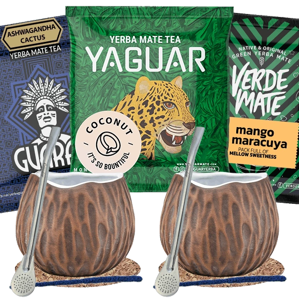 Yerba Mate Set for two | Sets \ Yerba Mate Tea Sets For Couples \ Yerba ...