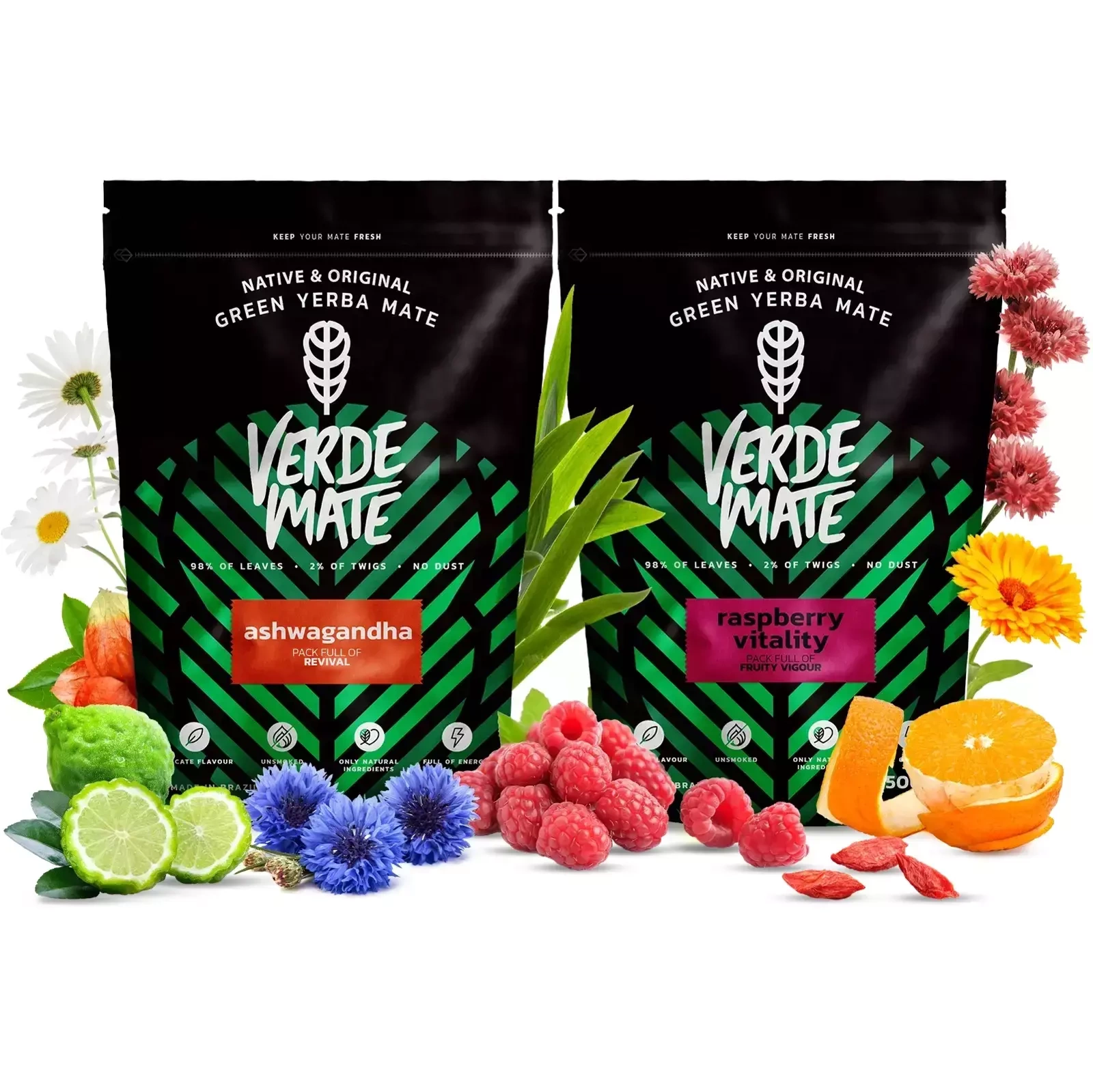 Yerba Verde Mate Ashwagandha Raspberry 1kg | | MateMundo.co.uk