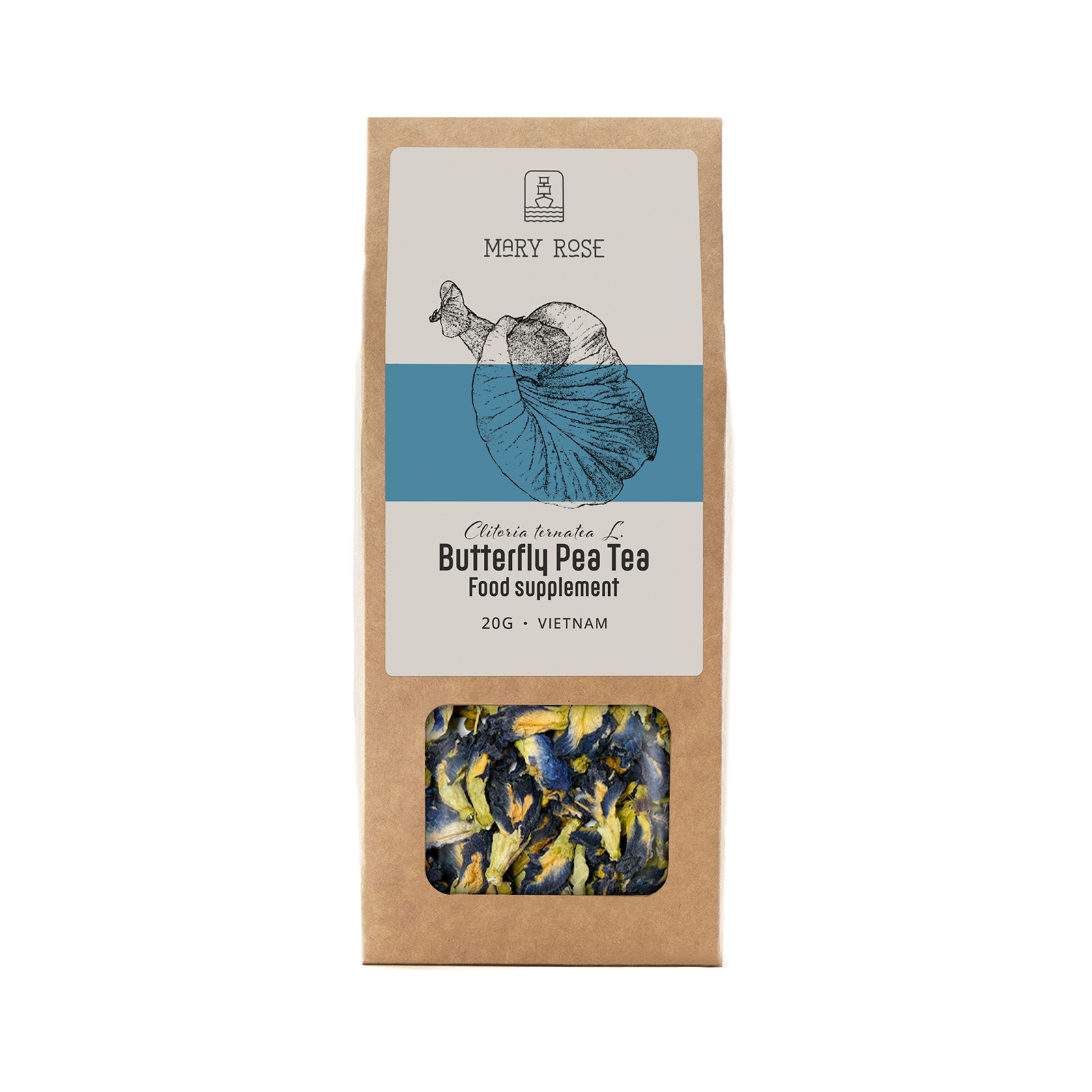 Mary Rose - Butterfly Pea Tea - 20g | | MateMundo.co.uk