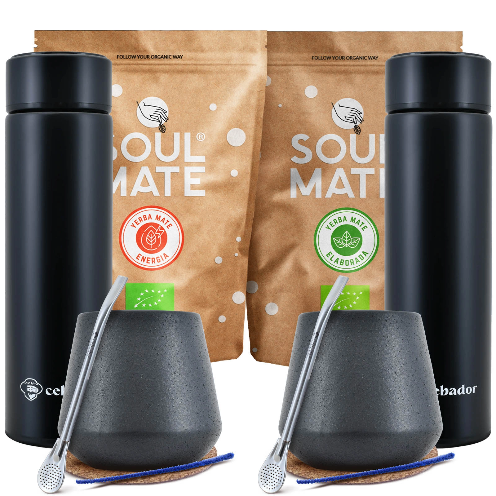 Yerba Soul Mate Thermos Set for Two 1000g | Categories \ Yerba Mate \ Yerba mate sets \ Sets for ...