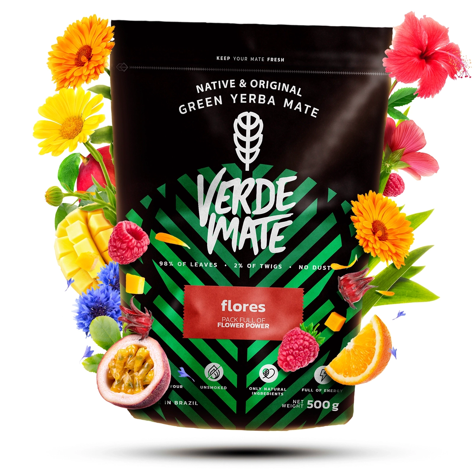 Verde Mate Green Flores 0.5kg |500g \ Flores | MateMundo.co.uk