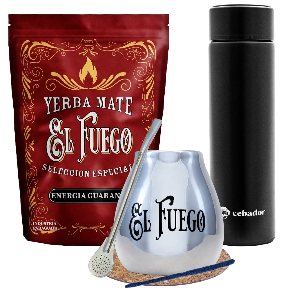 Yerba Mate El Fuego Energia 500g Thermos Set Sets Yerba Mate Tea