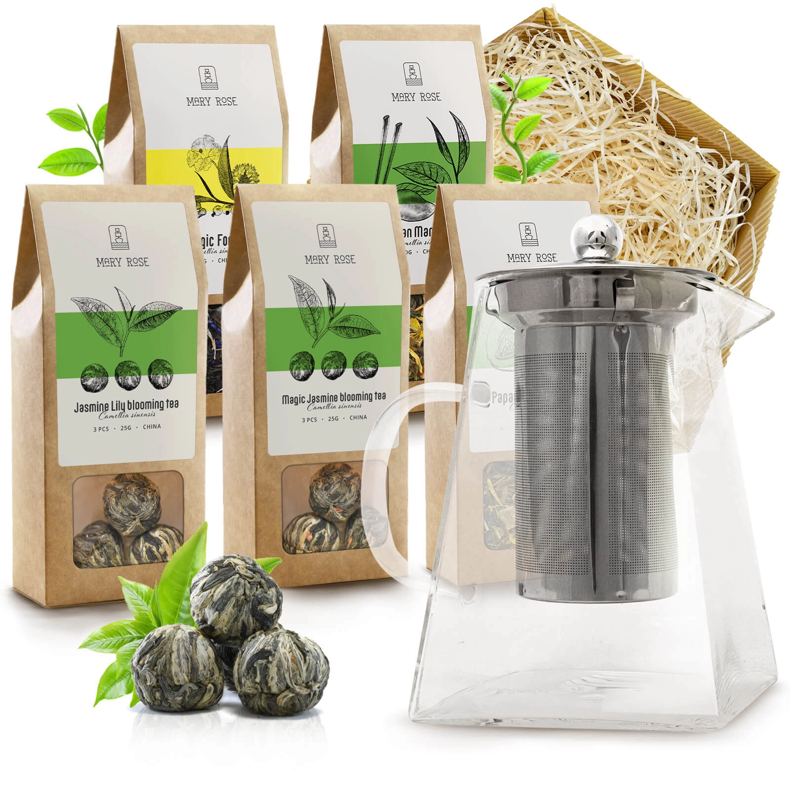 Mary Rose - Gift set of tea + teapot with brewer | Categories \ Yerba ...