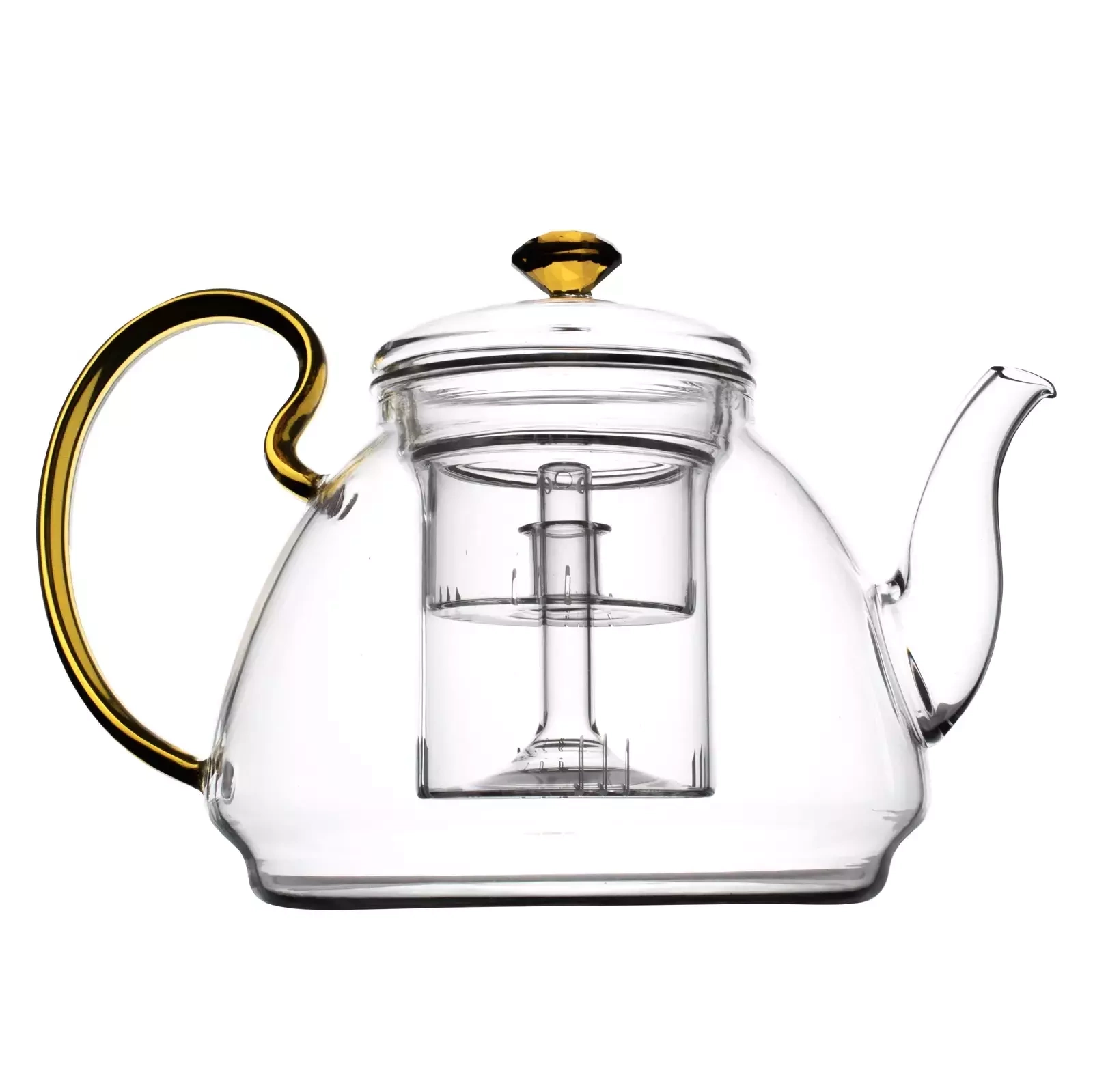 Glass teapot with brewer Diamante 1200ml | Accessories \ Yerba Mate ...